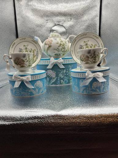 Blue Hydrangea Tea Set