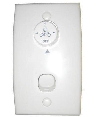 132cm 52-inch White AC Ceiling Fan 3 Speed Wall Control | Lighting Style