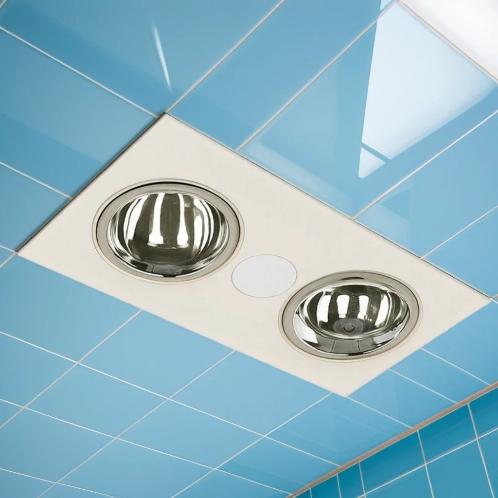 White 3-in-1 Bathroom Heater Fan Light 419mm | Lighting Style