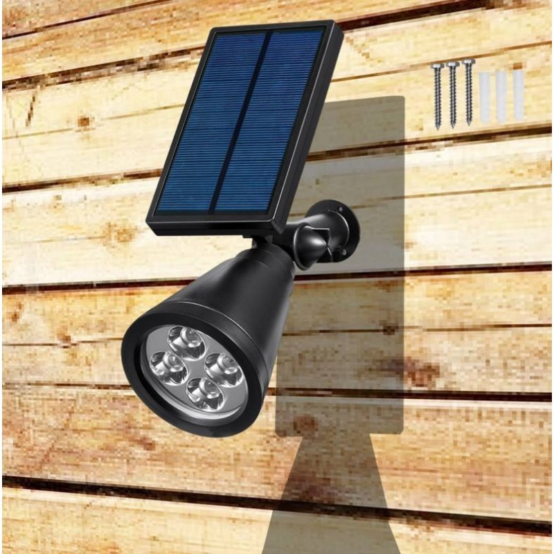 Warm White Solar Spike Spotlight With Built In Solar Panel | Lighting Style