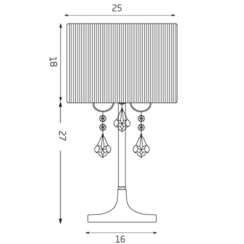 White and Chrome Table Lamp E14 40W 450mm | Lighting Style
