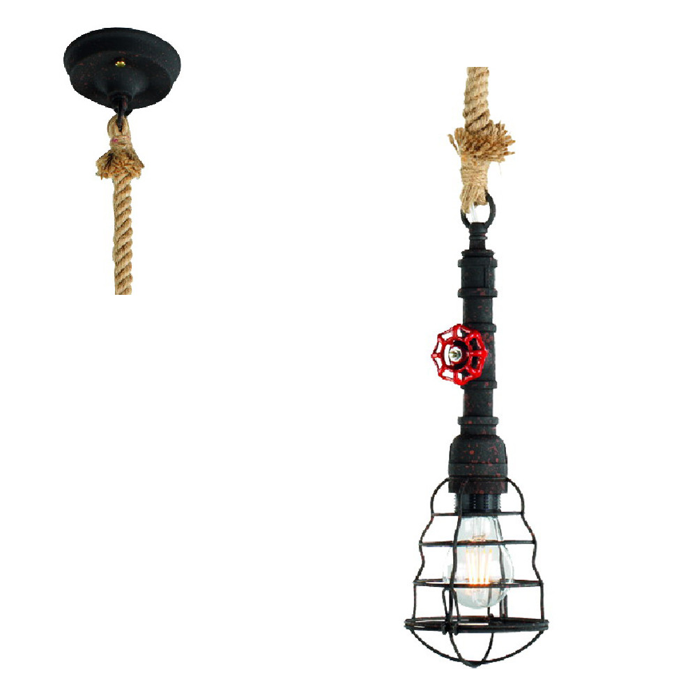 Rustic Pendant E27 60W 130mm | Lighting Style