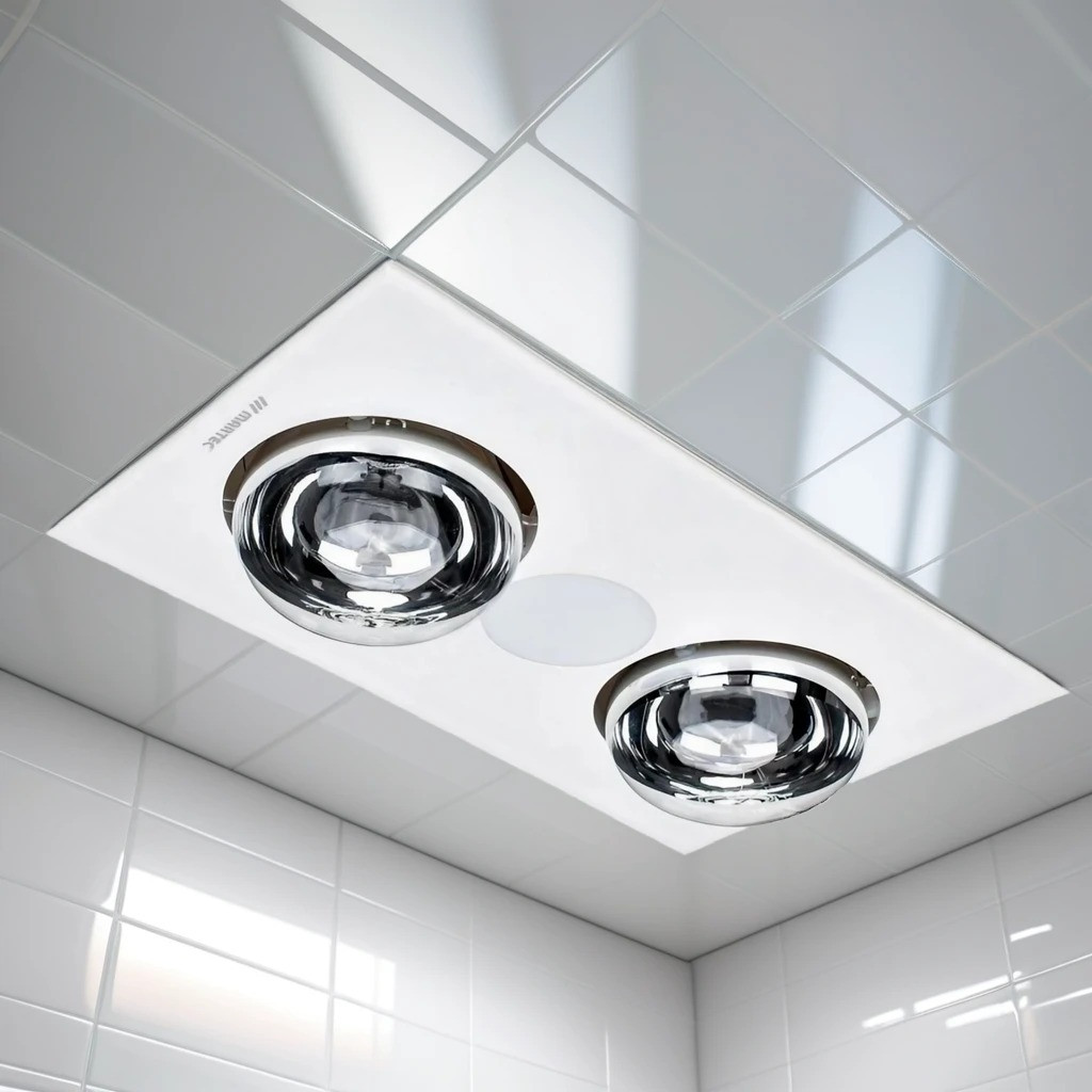 White 3-in-1 Bathroom Heater Fan Light 386mm | Lighting Style