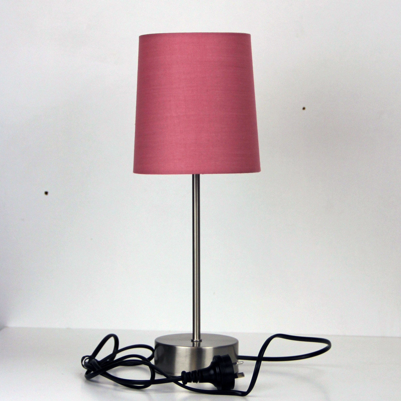Blush and Brushed Chrome Touch Lamp E14 42W 400mm | Lighting Style