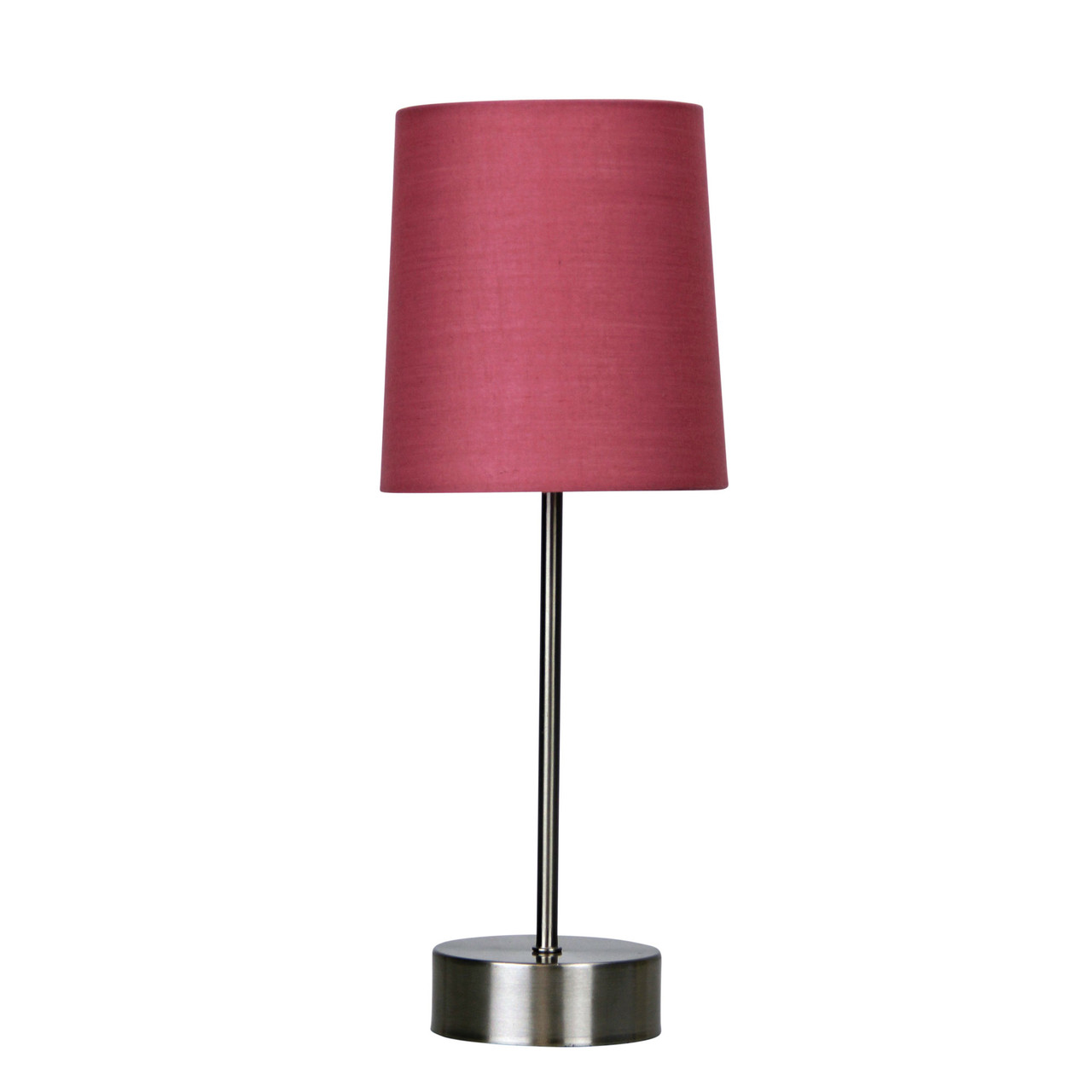 Blush and Brushed Chrome Touch Lamp E14 42W 400mm | Lighting Style
