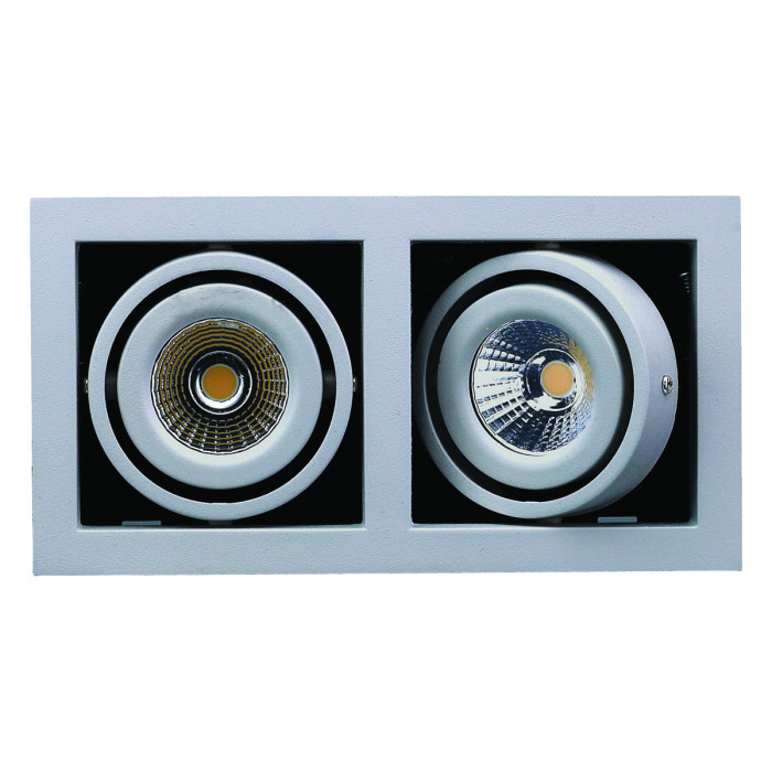 Double Silver Framed 6W LED Downlight | Lighting Style