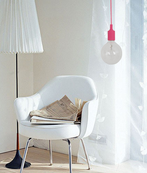 Pink Pendant Light Suspension, Adjustable Cable | Lighting Style