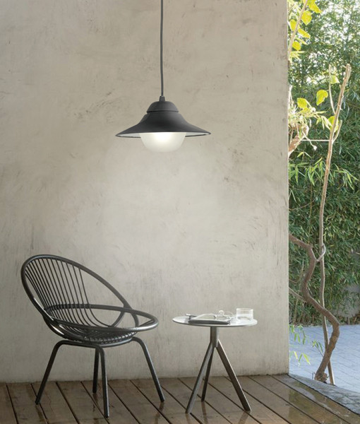Contemporary Outdoor Pendant Light IP44 Black | Lighting Style
