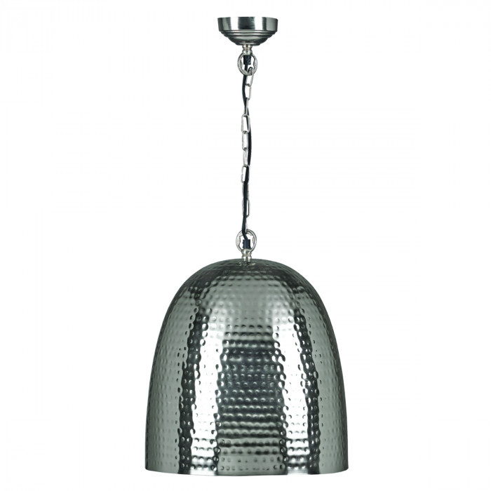 Large Retro Design Metal Pendant Light In Silver B22 60W Made In India ...
