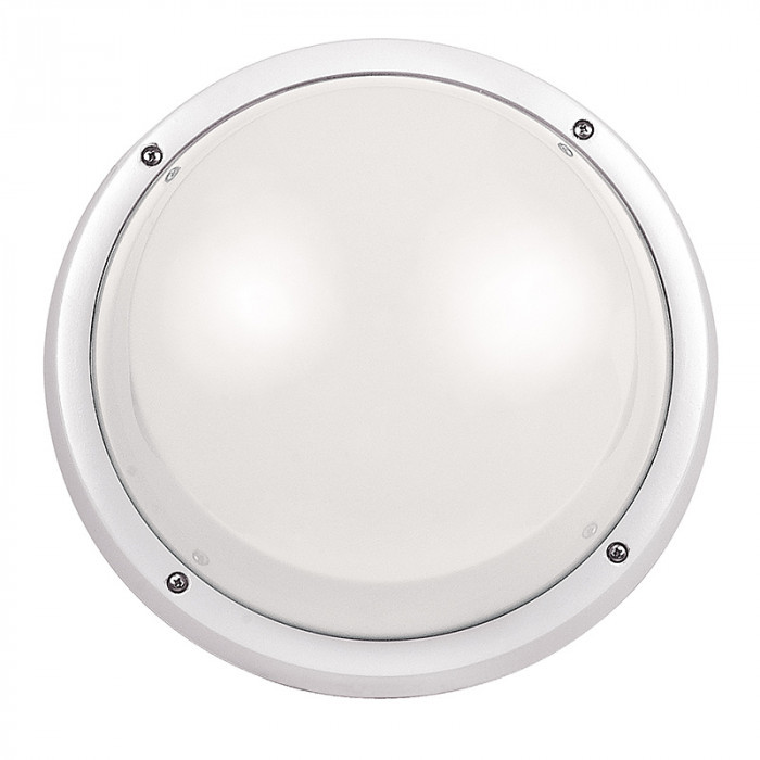 Circular LED Polycarbonate White Bulkhead Light 3000k | Lighting Style