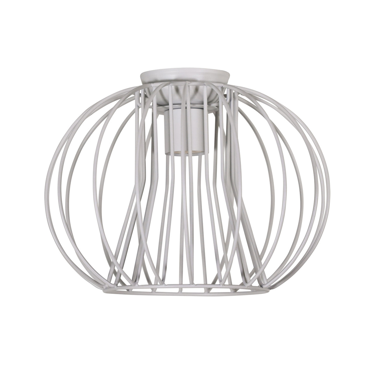 Modern Industrial Design Batten Fix Light With Metal Cage In White ...