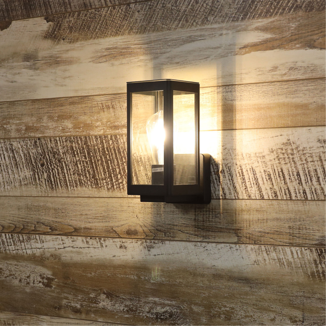 Modern Rectangular Upward Wall Light In Black E27 60W | Lighting Style