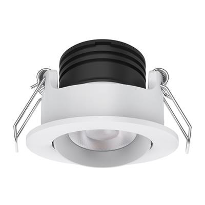 Mini Dimmable/Tiltable Tri-colour Temperature LED Down Light In White ...