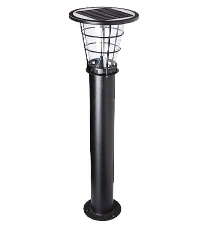 Commercial Grade Solar Bollard Light Black 60cm 250lm IP65 Dual Colour ...