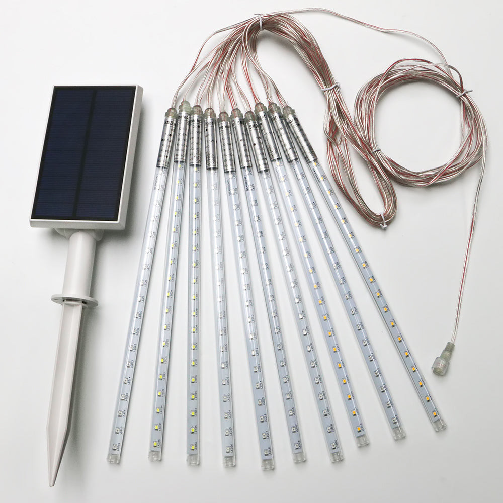 Solar LED Drop Meteor Lights IP65 In Warm White | Lighting Style