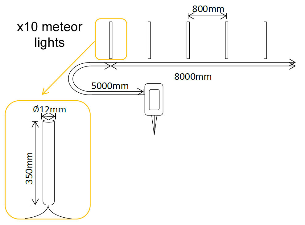 Solar LED Drop Meteor Lights IP65 In Warm White | Lighting Style