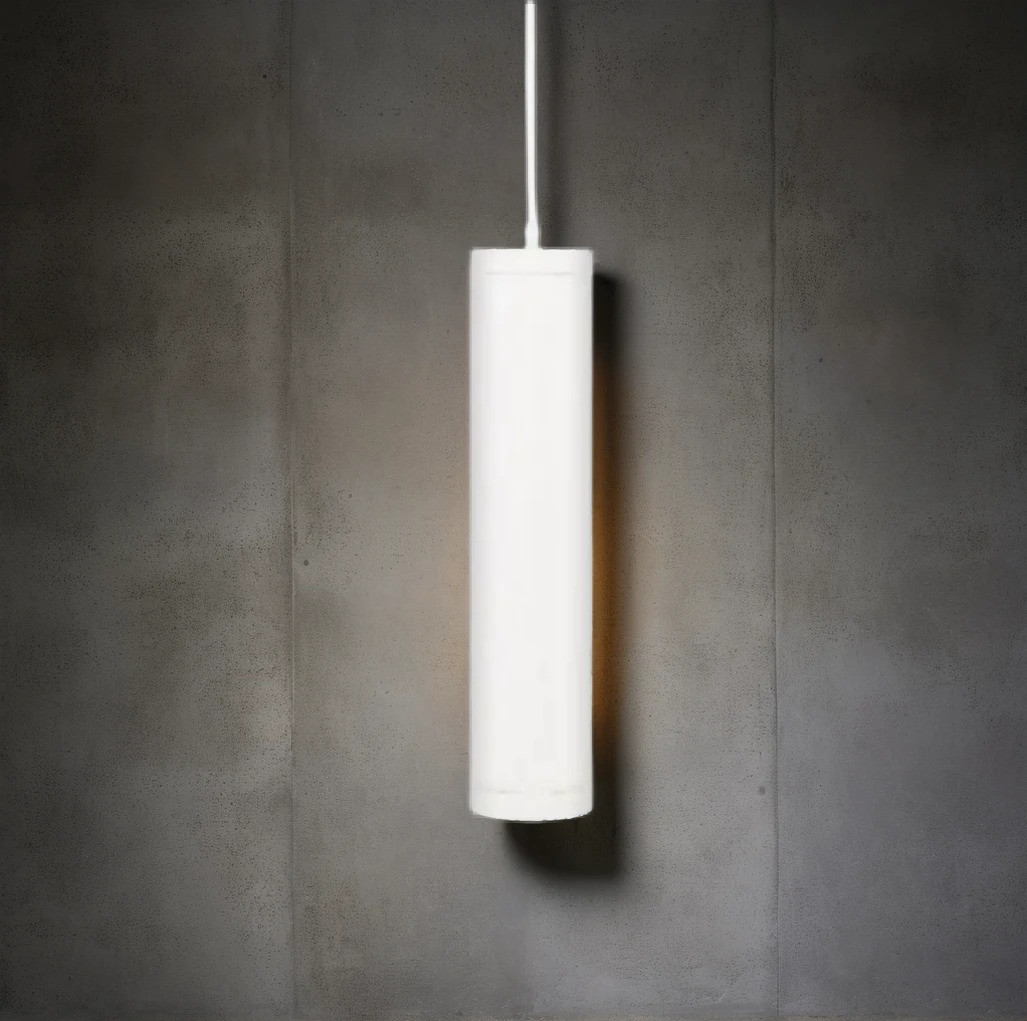 Pendant Light Matt White with PVC Cord 100cm 560lm 7W GU10 | Lighting Style