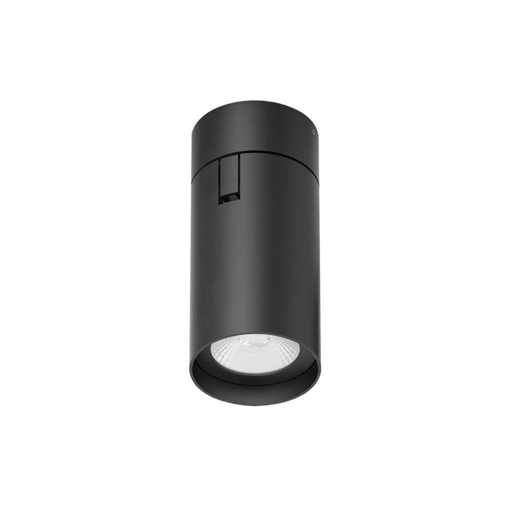 Adjustable Surface Mounted Cylindrical Downlight In Black Tri Colour ...