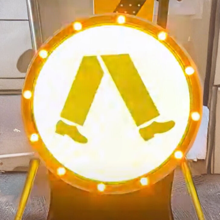 Solar Pedestrian Signs Pair Motion Activated Backlit Sign Heavy Duty ...