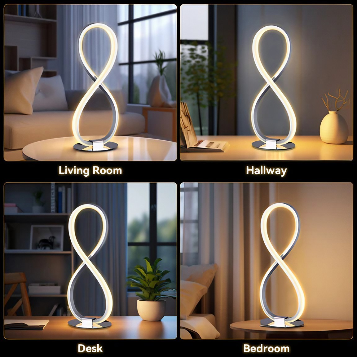 LED Table Lamp Chrome Infinity 560lm 2900K IP20 | Lighting Style