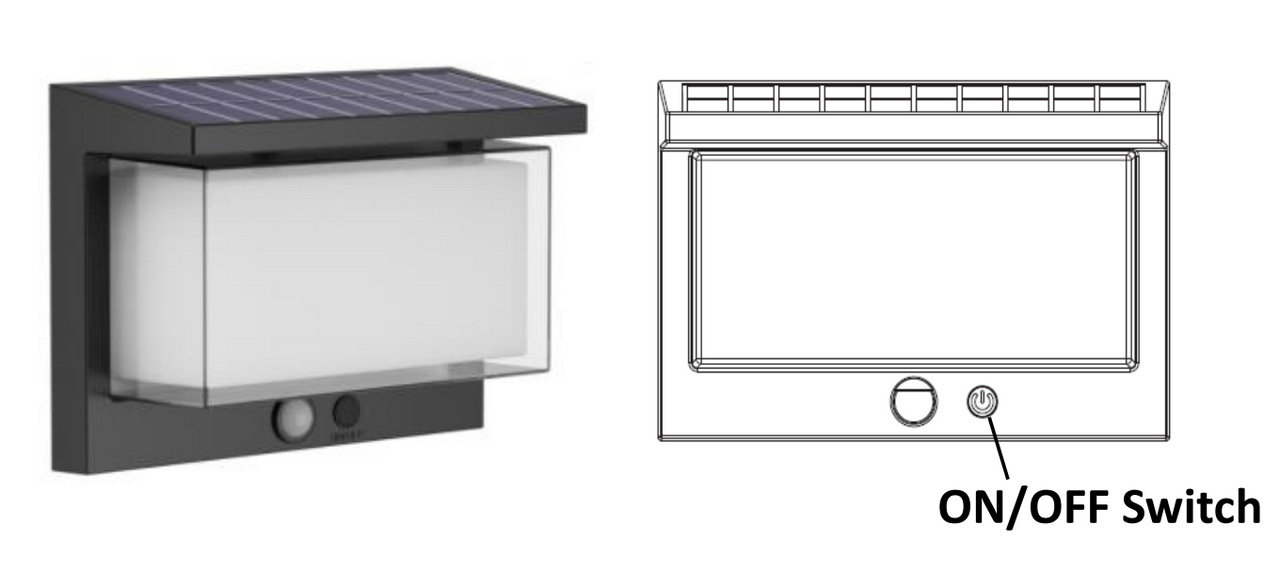 Solar Wall Light Cool White 1.6W 1000lm IP44 With Motion Sensor ...