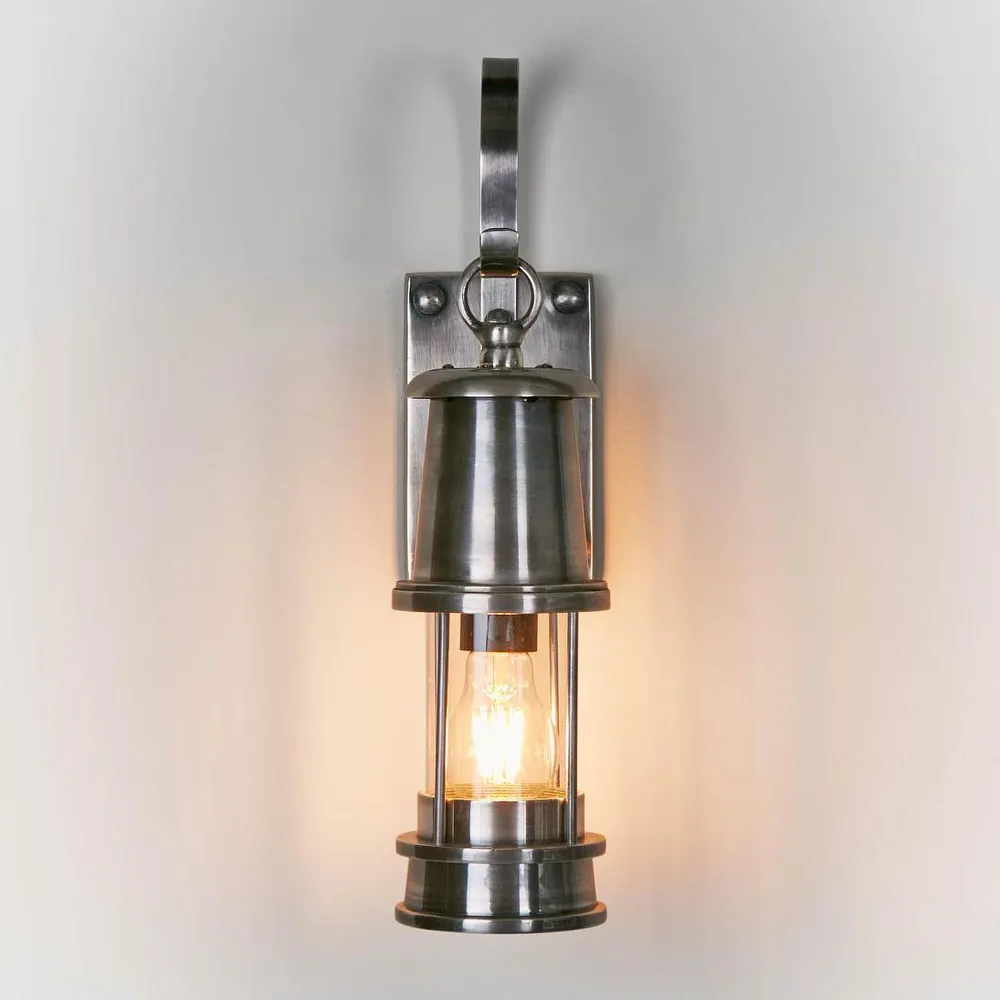Wall Light Silver Classic Lantern E27 40W IP54 | Lighting Style