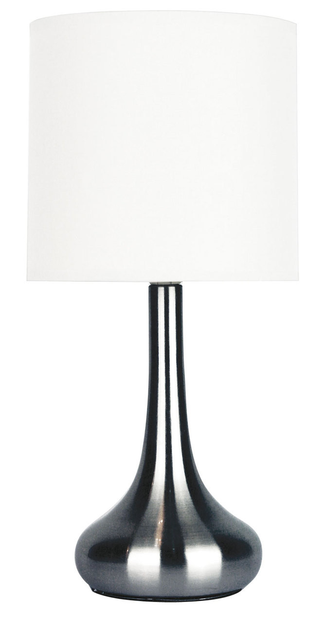 Brushed Chrome Refined Touch Lamp | Lighting Style