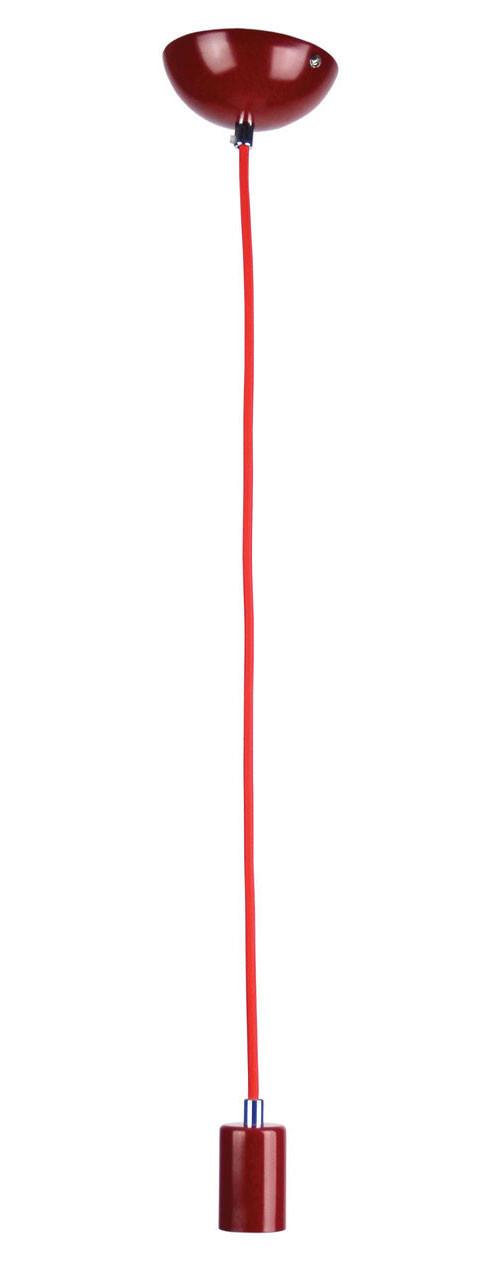 Drop Suspension Pendant Light Red With Long Cord | Lighting Style