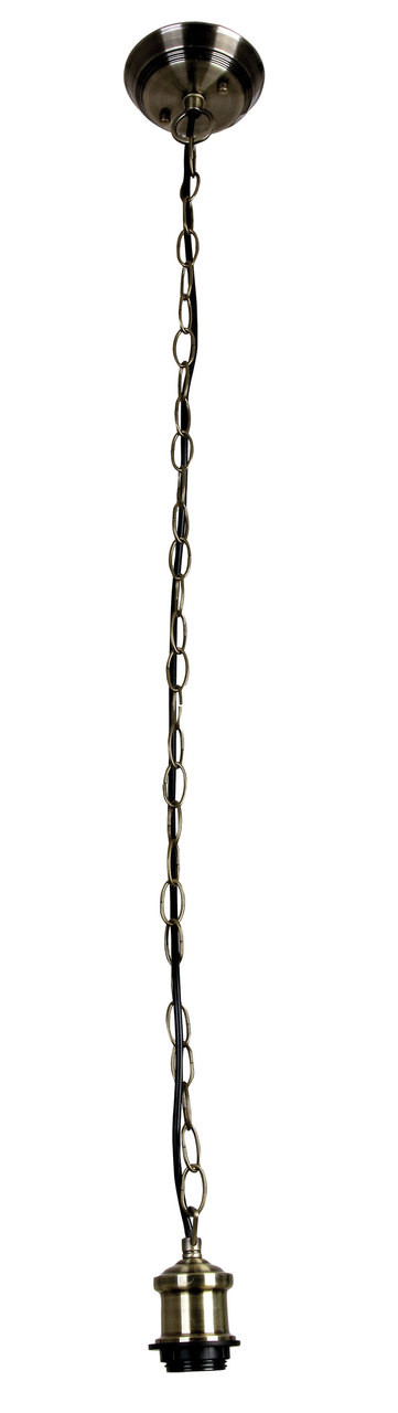 Industrial Pendant Light Suspension Kit Chain Cloth Brass | Lighting Style