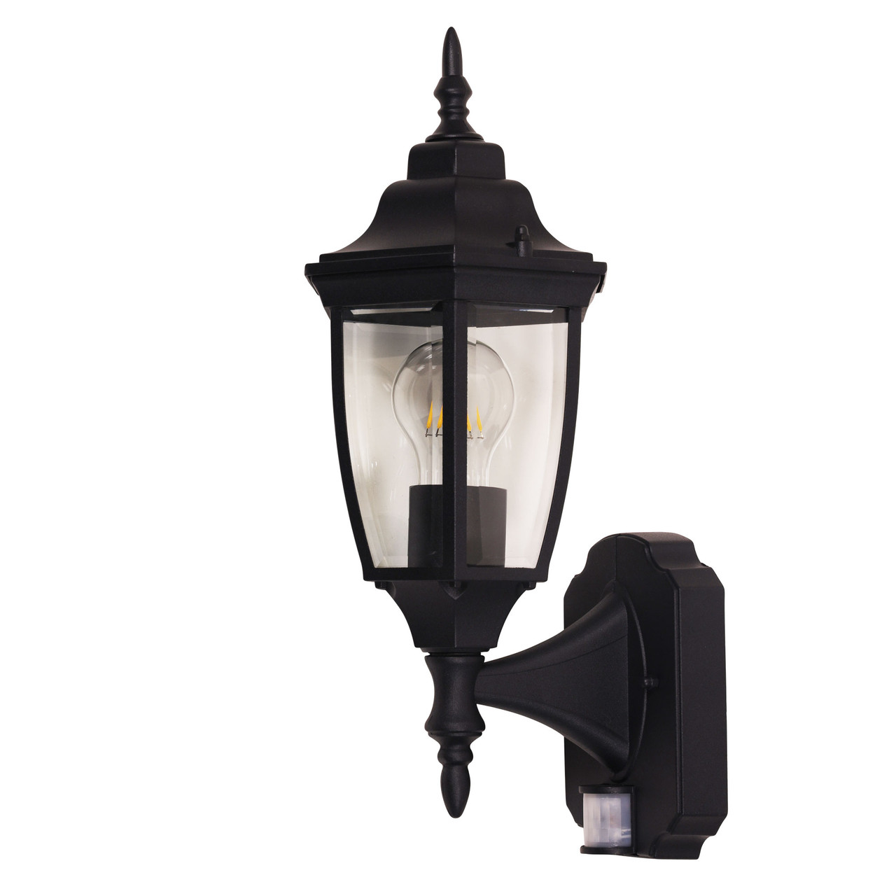 Vintage Style Sensor Light Security Wall Coach Light, Black | Lighting ...
