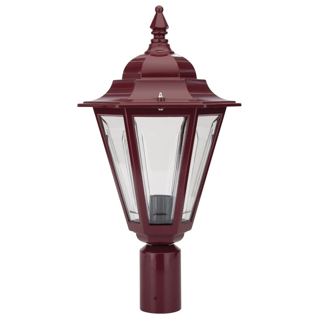 Colonial Post Top Burgundy Finish B22 Made In Italy | Lighting Style
