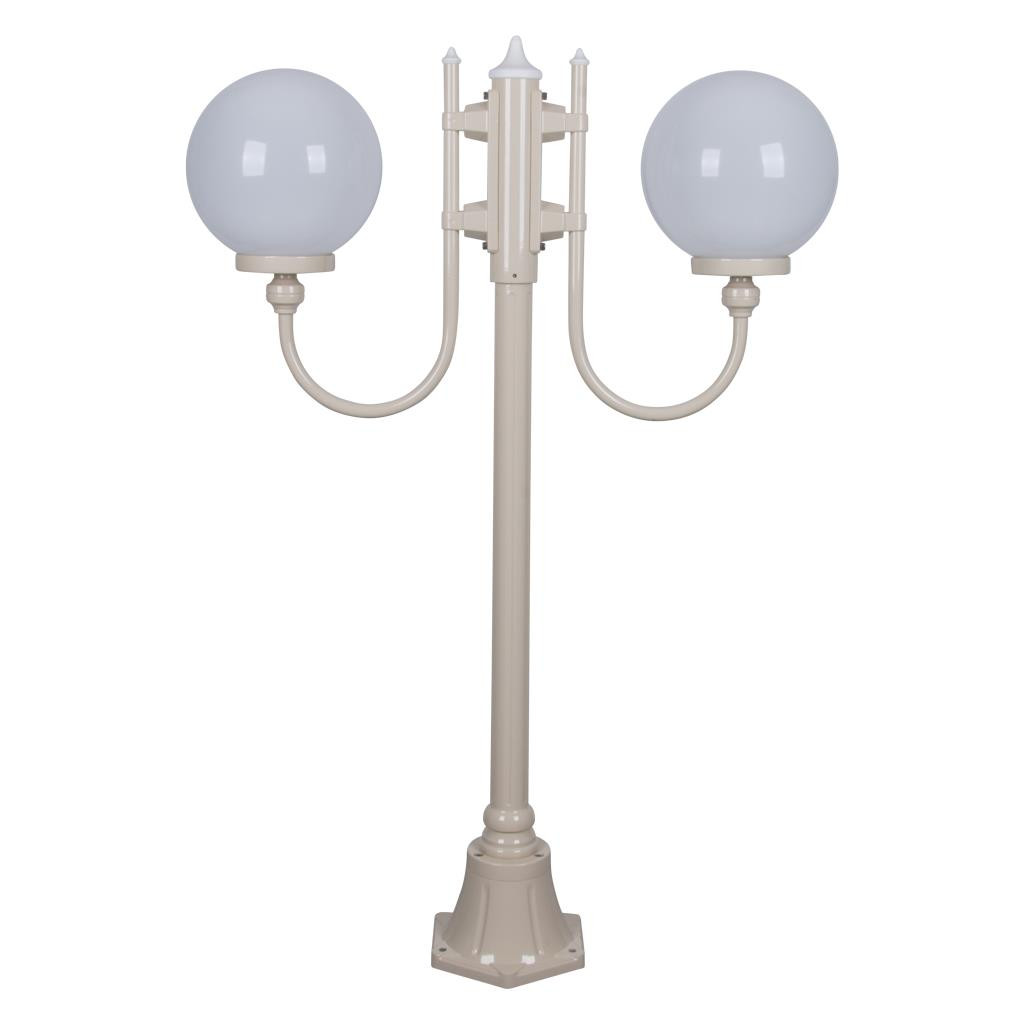 Sophisticated 2x25cm Spheres Curved Arms Short Post Light Beige Italian ...