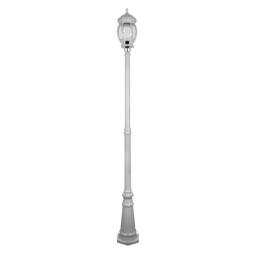 Period Large Single Head Tall Post Light - White B22 Made In Italy ...
