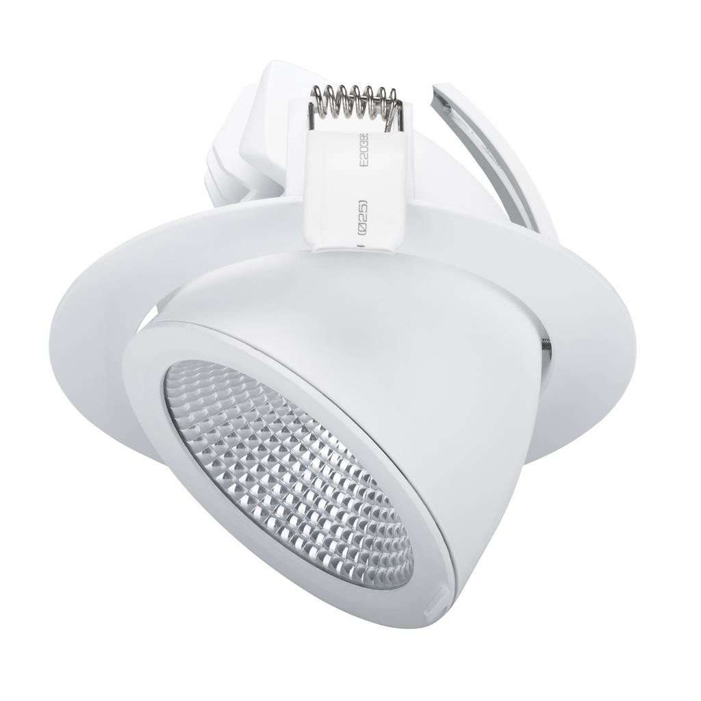 25W Gimble Downlight Dimmable 1950lm IP20 5000K 180mm Satin White Shop ...