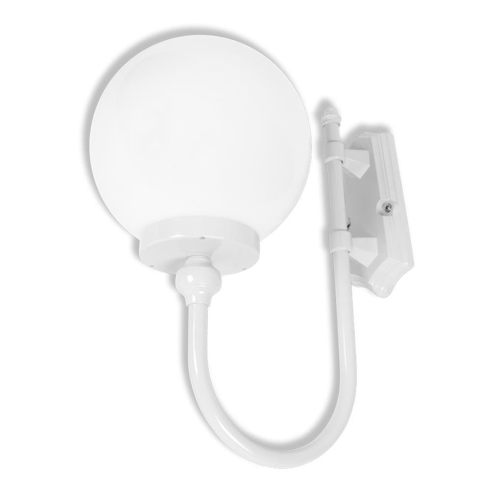 Sophisticated 25cm Sphere Wall Light White Finish / E27 | Lighting Style