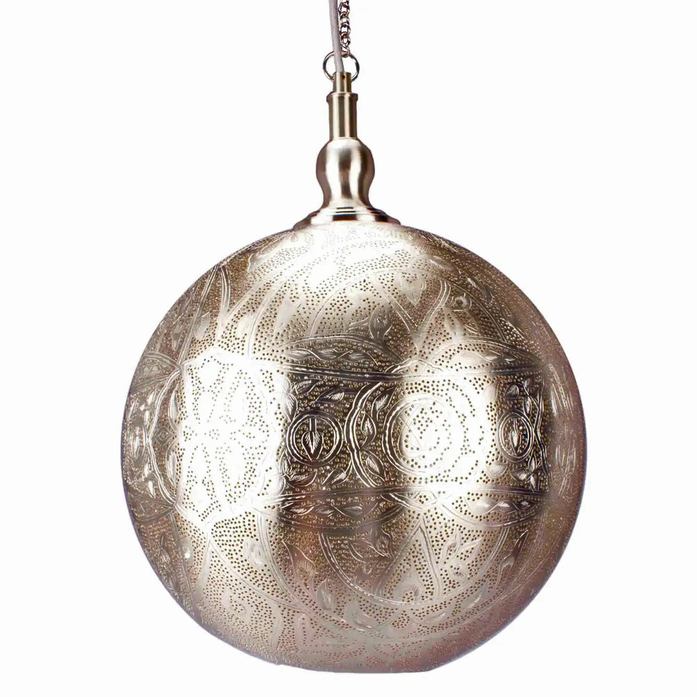 Ball Pendant Light in Silver Medium MRC | Lighting Style