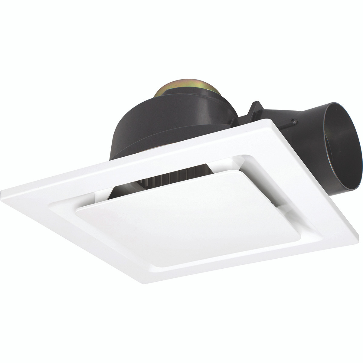 White Classic Large Square Exhaust Fan | Lighting Style