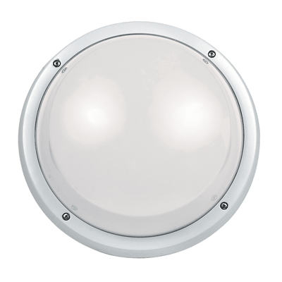 Circular Plain White Bulkhead Light E27 | Lighting Style
