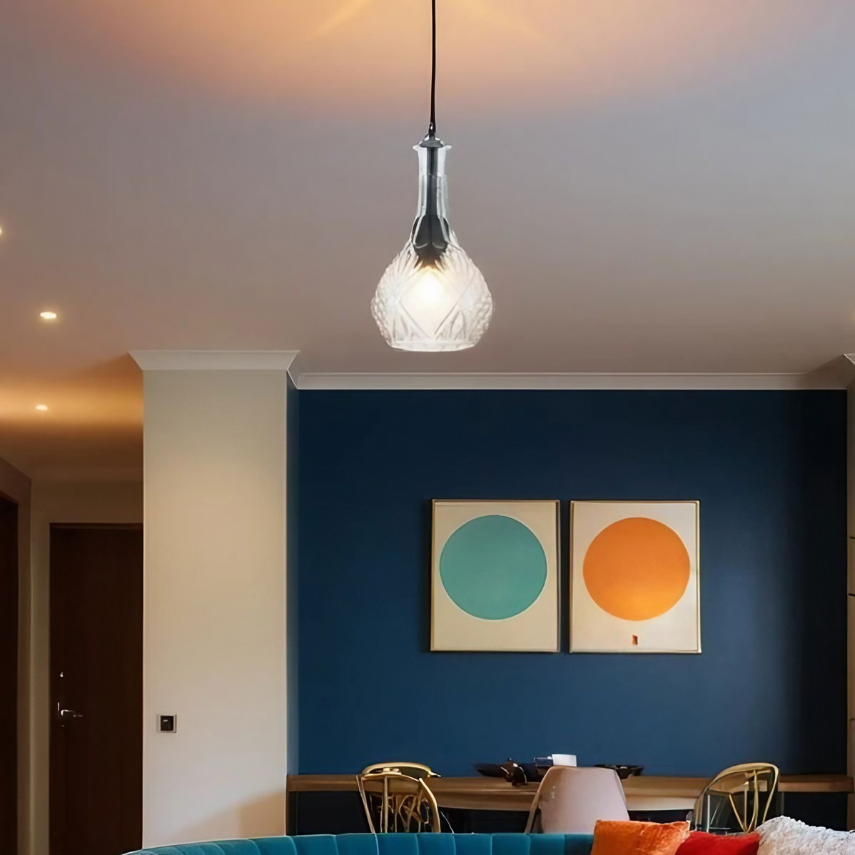 Contemporary-1 Single Pendant Clear Glass | Lighting Style