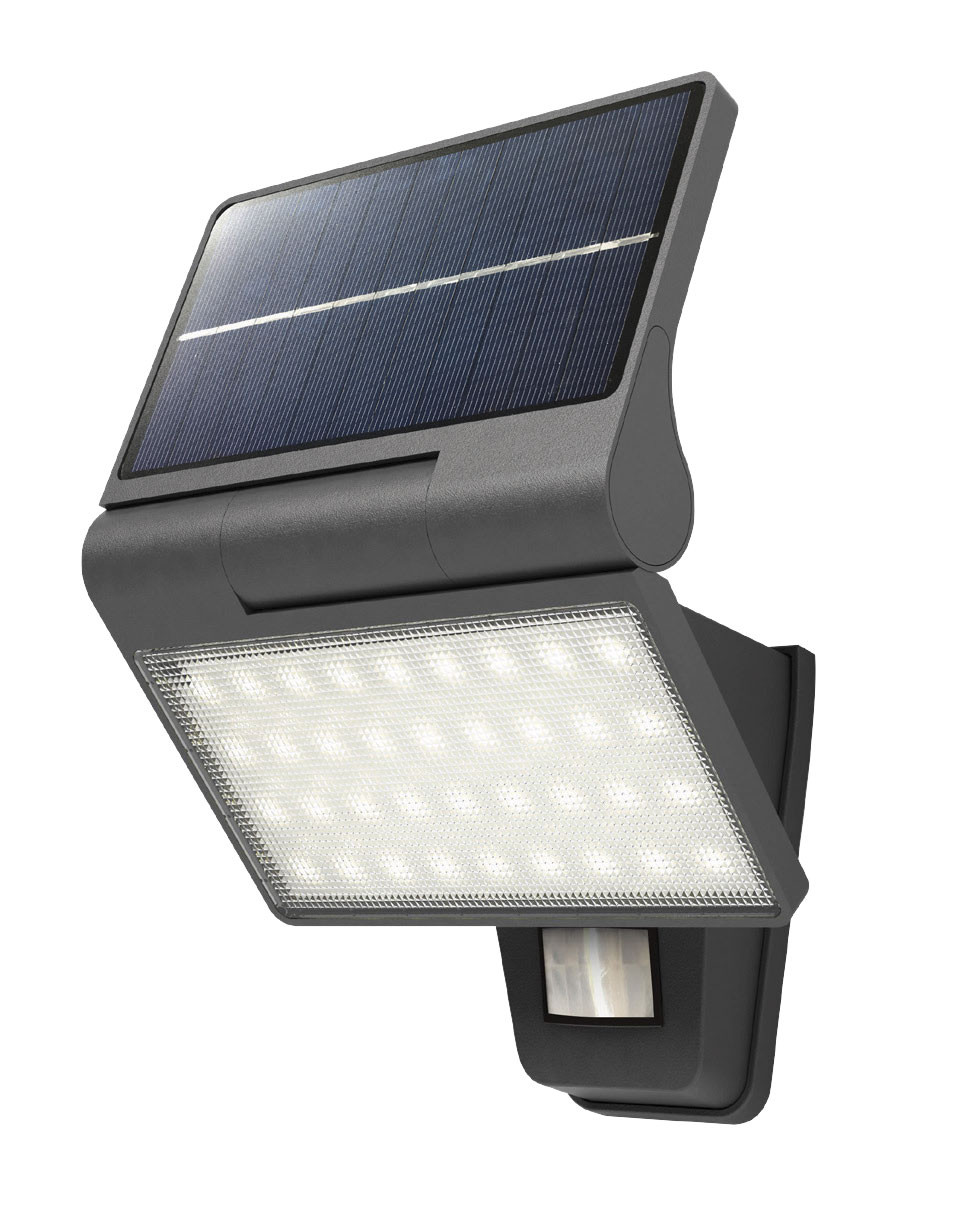 Solar Wall or Post Light With Motion Sensor IP66 6000K 1000lm ...