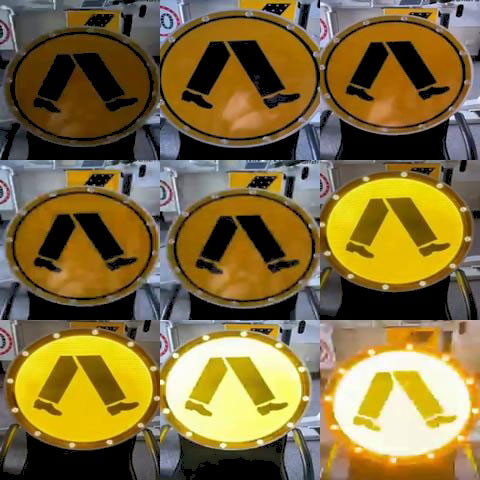 Solar Pedestrian Lights Pair Button Activated Backlit Sign Heavy Duty ...