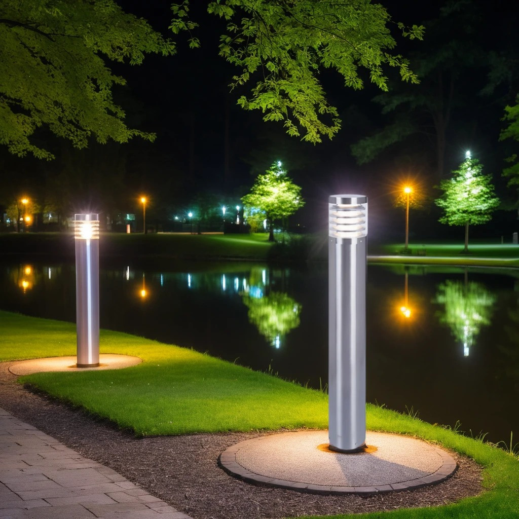 Bollard Light Marine Grade 316 Stainless Steel 240V 80cm IP65 IK10 E27 ...