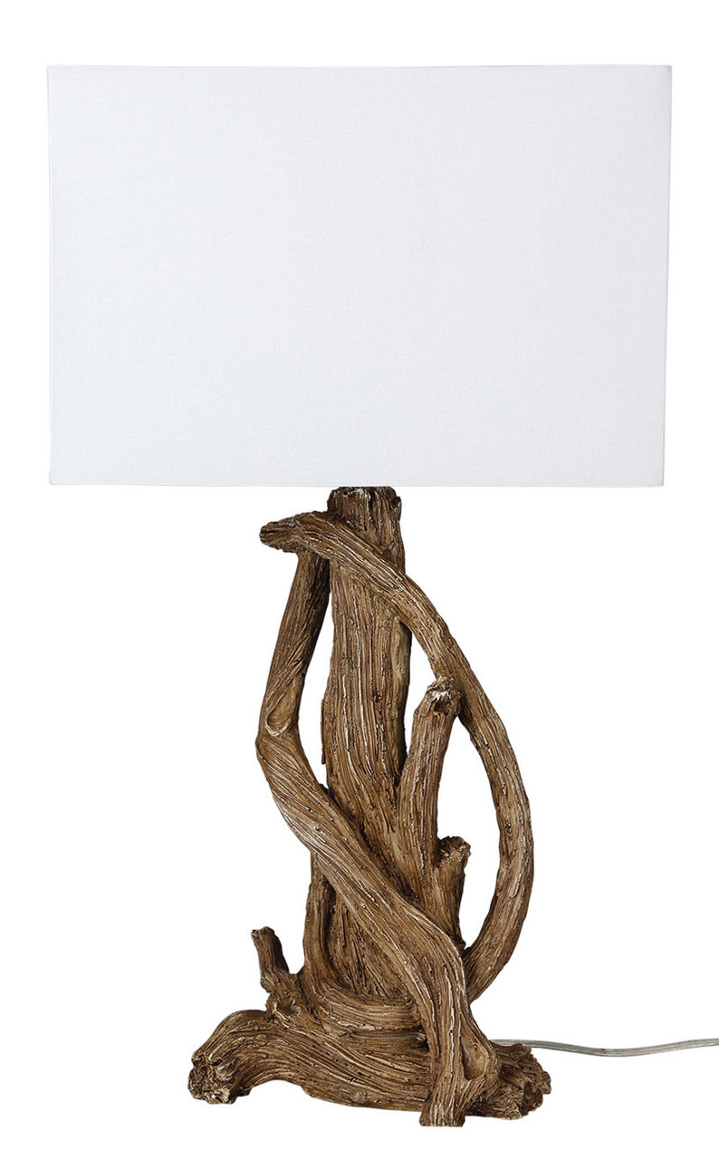 Aged Timber Table Lamp Hand Made Outback Style | Lighting Style