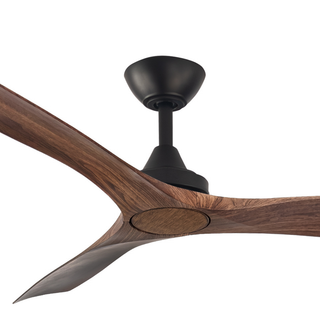 Ceiling Fan Black/Walnut 3 Blade 152cm 35W 6 Speed Remote Control DC ...