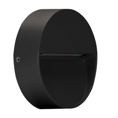 Black Wall Light Vandal Resistant 4W 350lm IP65 IK08 5000K 100mm Round ...