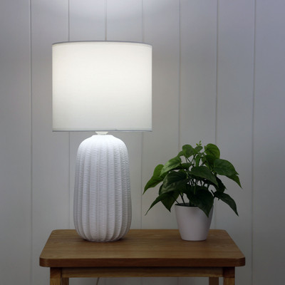 Matte White Table Lamp E27 60W 470mm | Lighting Style