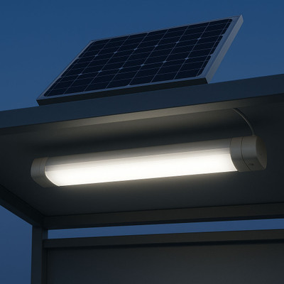 Solar Batten Light Commercial Grade Motion Sensor Remote Control IK10 ...