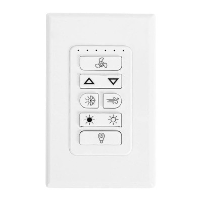 Multi-Fan Wall Controller White DC 6 Speed | Lighting Style