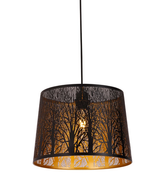 Pendant Light Black Iron Tree Pattern 35cm E27 60W | Lighting Style