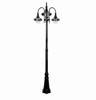 Industrial Triple Head Tall Post - Black Finish 2.4m E27 Made In Italy ...